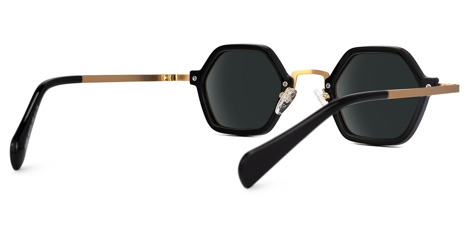 Jamela Geometric Black Sunglasses