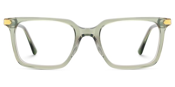Thin Rectangle Glasses Frames in Green Color