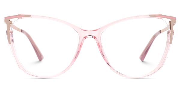 Yomary Pink Perspex Glasses with Cat-Eye Frames