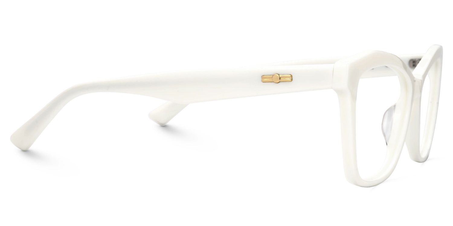 White Acetate Butterfly Eyeglasses- Angelee