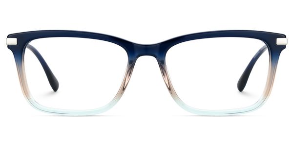 Zane Rectangle Blue Color Frame Glasses for Men | ZEELOOL UK