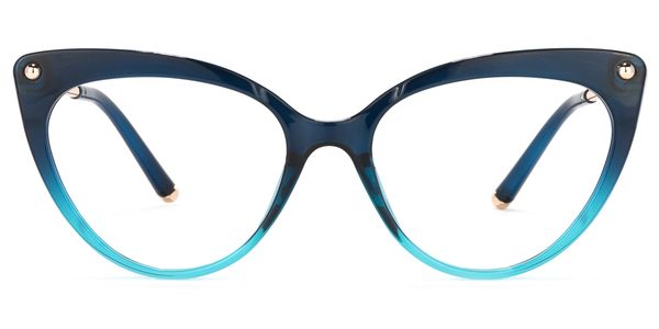 Alivia Cat Eye Blue Glasses | ZEELOOL UK