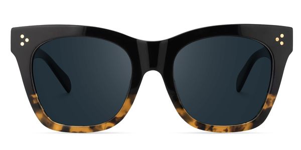 Tandy Rectangle Sunglasses with Tortoise Frames