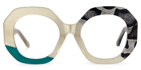 Kinkle Geometric Snake-Skin Glasses | ZEELOOL UK