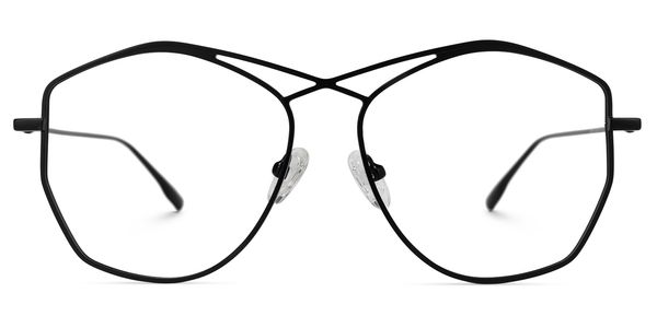 Raven Geometric Black Glasses | ZEELOOL UK