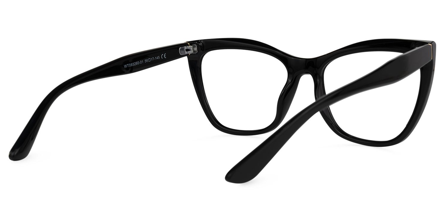 Ashton Cateye Black Glasses | ZEELOOL UK