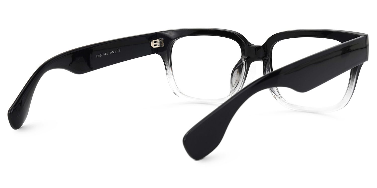 Brisco Square Black-Clear Glasses | ZEELOOL UK