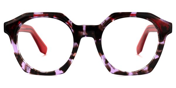 Occeus Geometric Purple-Tortoise Glasses | ZEELOOL UK