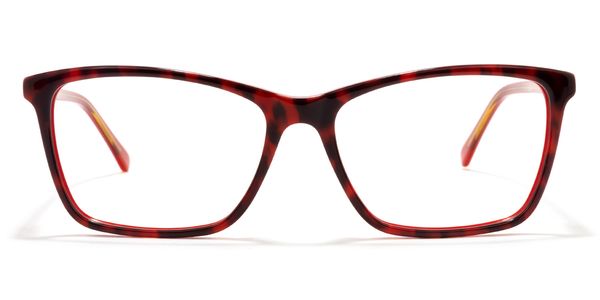 Edison Rectangle Red Tortoise Glasses | ZEELOOL UK