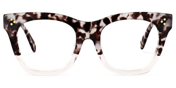 Rectangle Tandy Light Tortoise Frame Glasses | ZEELOOL UK