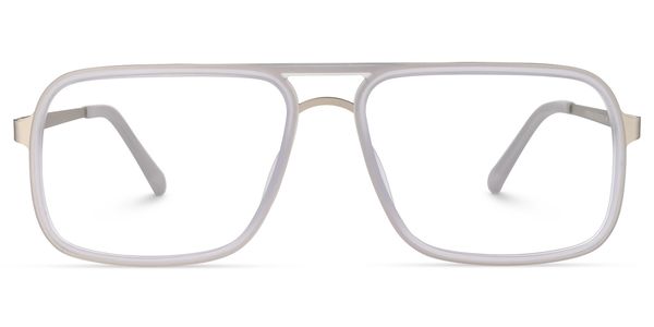 Timolin Aviator Milky-White Glasses | ZEELOOL UK