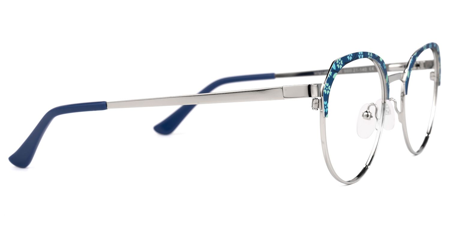 Deneal Oval Blue Glasses | ZEELOOL UK