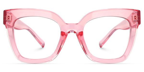 Malcolm Pink Translucent Glasses with Square Frames